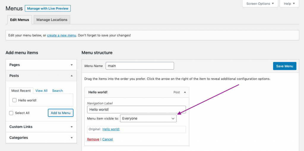 Restricting Wordpress Menu Items Restricted Content For Wordpress 8353