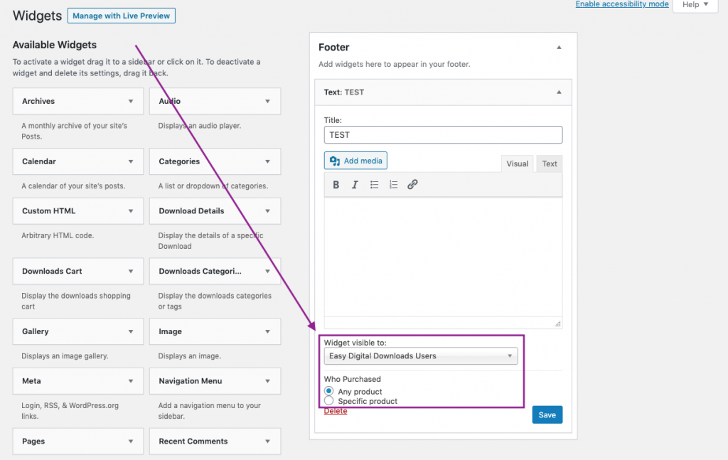 Easy Digital Downloads integration » Restricted Content for WordPress