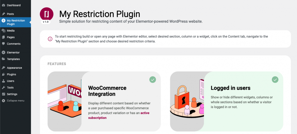 White labeling » Restricted Content for WordPress